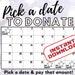 EDITABLE Pageant Template, Personalized Pick a Date to Donate ...