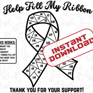 Fill My Ribbon, Cancer Fundraiser, Cancer Awareness, Fill Ribbon, Black ...