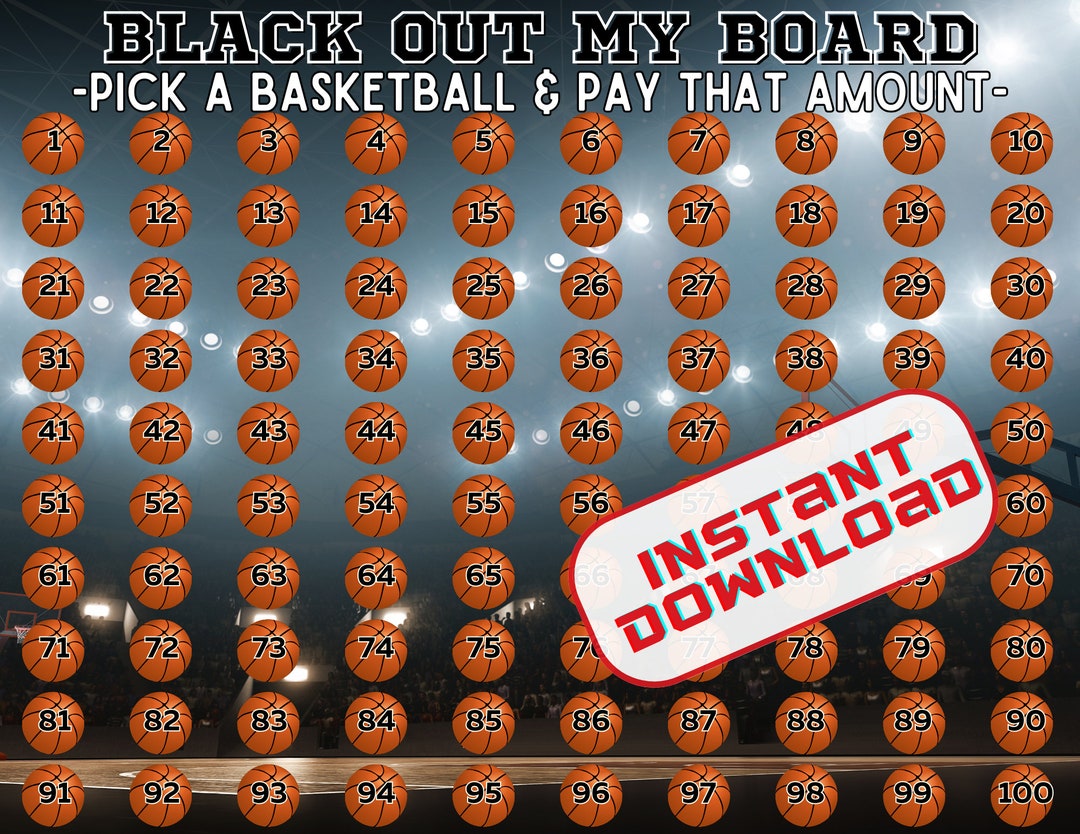 Basketball Pick a Date to Donate, INSTANT DOWNLOAD, Fundraiser, Pay the ...