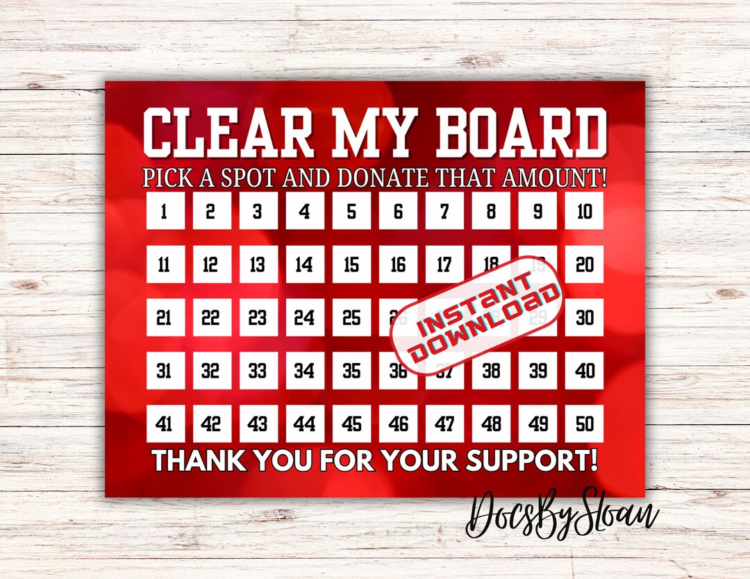 Red Fundraiser Digital, Calendar Fundraiser, All Purpose, Fundraiser ...