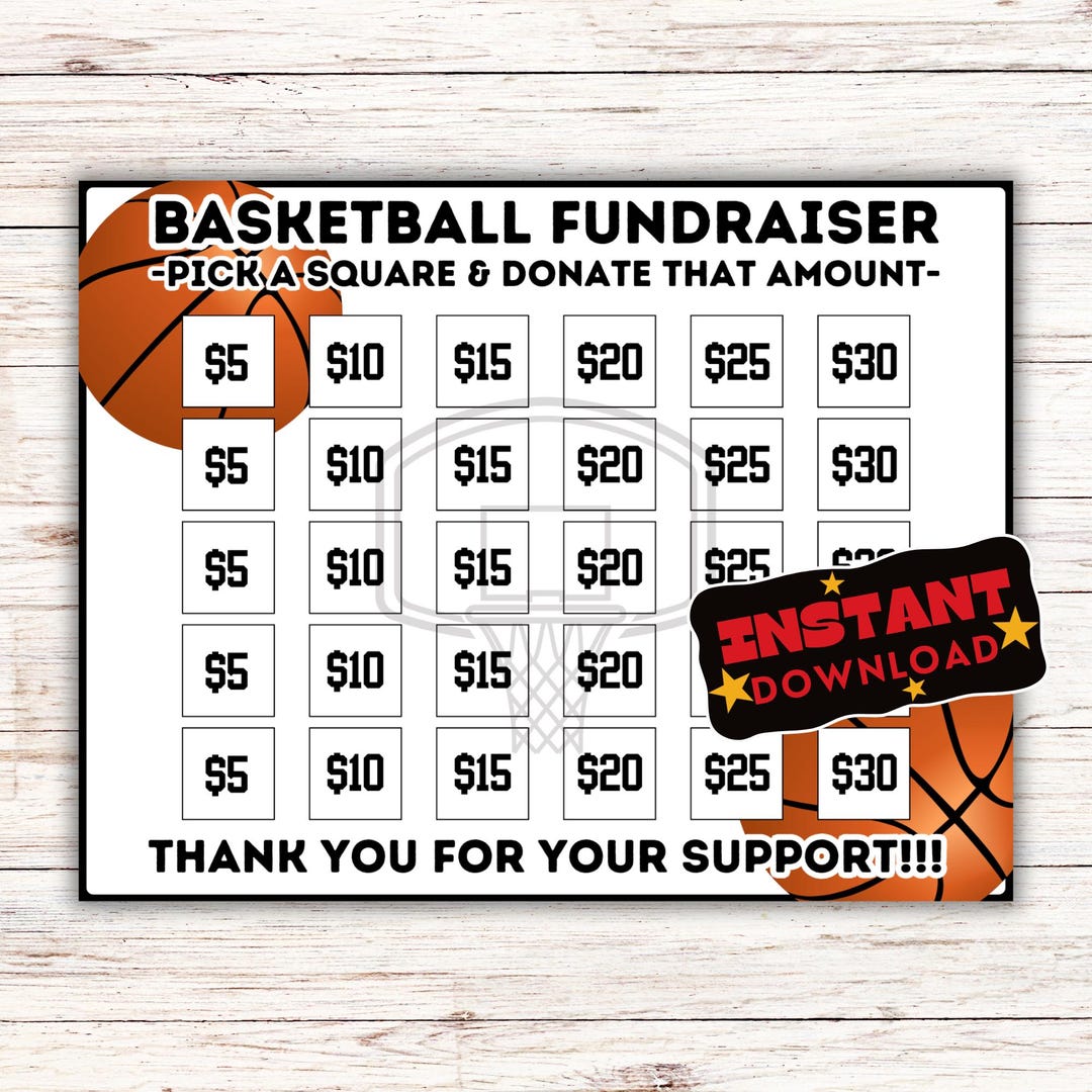 Basketball Fundraiser, Clear My Board, Black Out My Board, Pick a Date ...