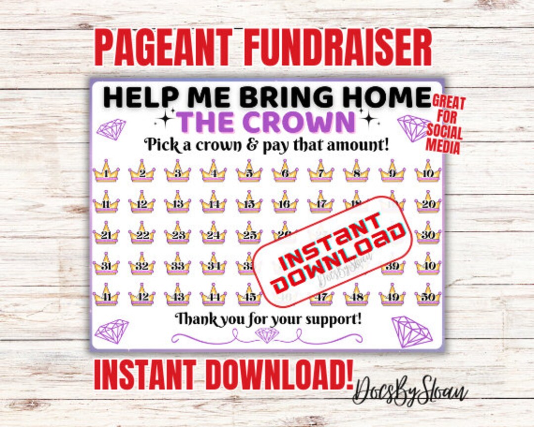 PAGEANT Fundraiser, Help Me Bring Home the Crown, Pick a Date to Donate ...