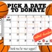 BASKETBALL Fundraiser Pick a Date to Donate, Pay the Date, Basketball ...