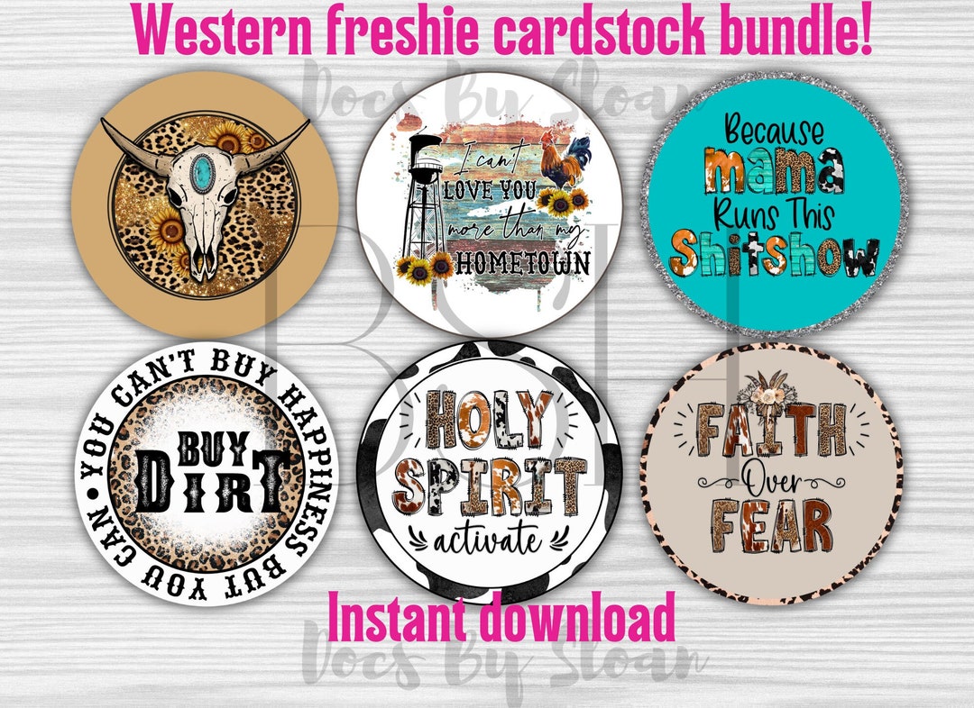 Western Country Cardstock Bundle, Images for Freshies, Digital ...
