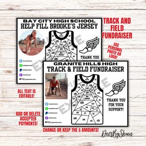 Track and Field Fundraiser, Fill My Jersey Fundraiser, Cross Country ...