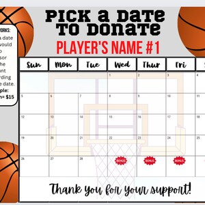 EDITABLE Basketball Template, Editable Basketball Template, L Pick a ...