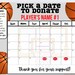 EDITABLE Basketball Template, Editable Basketball Template, L Pick a ...
