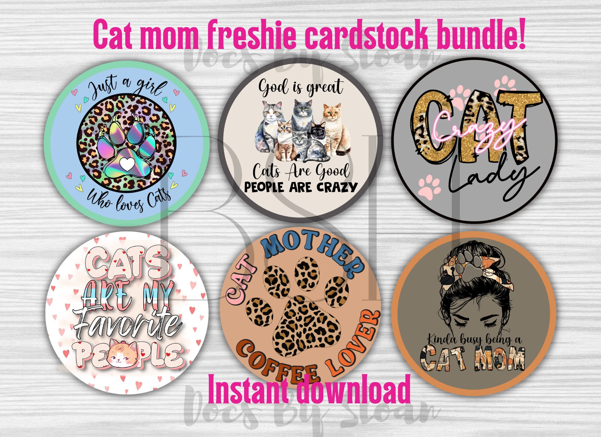 Cat Mom Cardstock Bundle Printable Fur Mama Cardstock for - Etsy