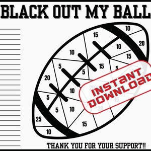 Football Black Out My Ball, Fill My Football Ball, Black Out Board ...
