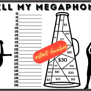 Cheerleading Fundraiser, Fill My Megaphone, Black Out My Board, Pick a ...