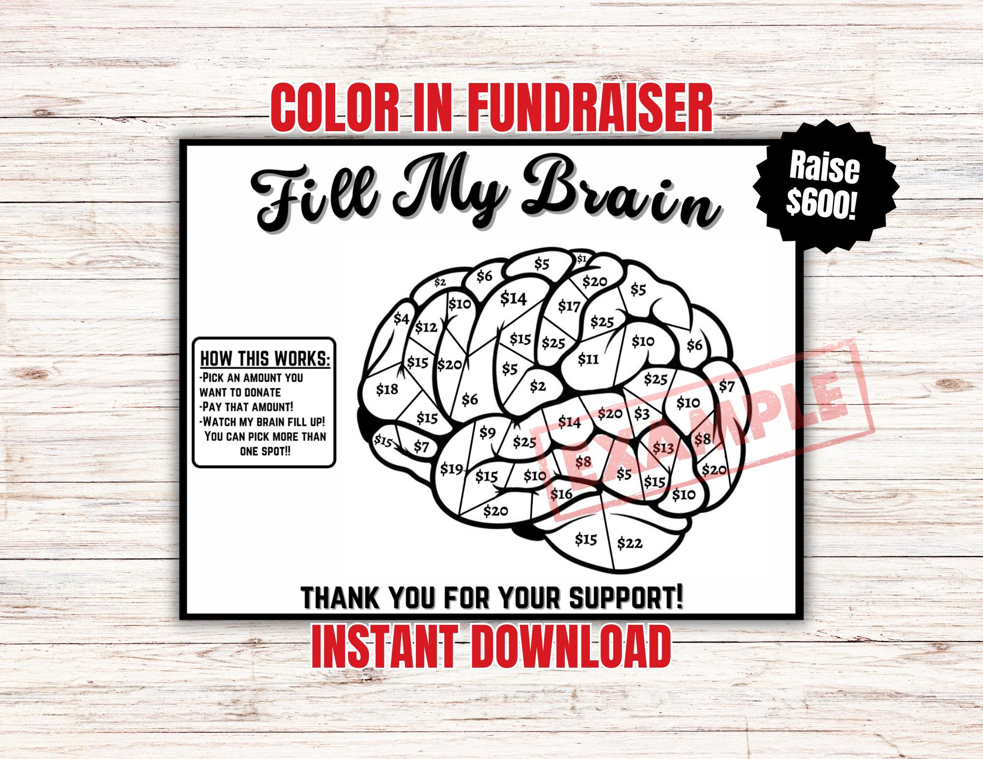 Fill My Brain, Brain Fundraiser, Fill Brain, Black Out Board, Pick Date ...