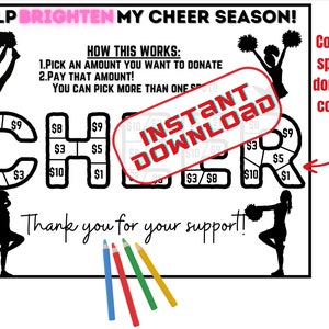 Cheerleading Fundraiser, Color My Season, Brighten My Season, Black Out ...