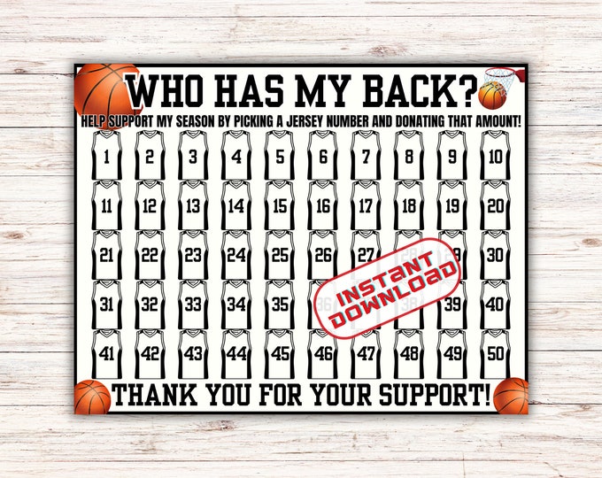 BASKETBALL Fundraiser Pick a Date to Donate, Pay the Date, Basketball ...