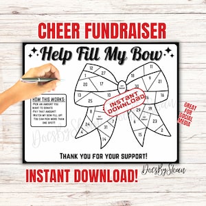 Fill My Bow Fundraiser, Cheerleading Fundraiser, Color My Season ...