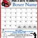 EDITABLE Boxing Template Pick a Date to Donate Fundraiser Calendar ...