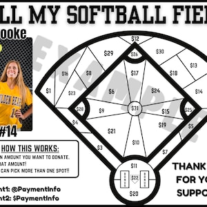 Editable Softball Fundraiser, Fill My Softball Field Fundraiser ...