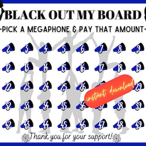 Cheer, Black Out My Board 50, Pick a Date to Donate Fundraiser, Pay the ...