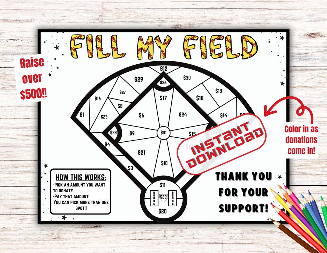 Softball Fundraiser, Fill My Field Fundraiser, Softball Pick a Date ...