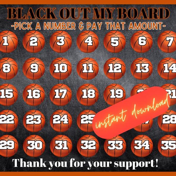 Black Out My Board Fundraiser - Etsy