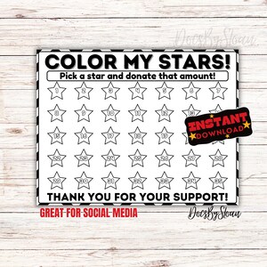 Color My Stars Black Out My Board, Pick a Date to Donate, Fundraiser ...