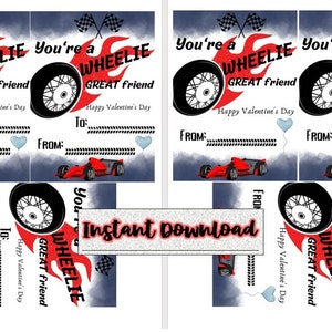 Hot Wheels Valentines Cards, Hot Wheels, Instant Download, Boys ...