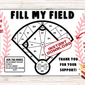 Baseball Fundraiser, Fill My Baseball Field Fundraiser, Baseball Pick a ...