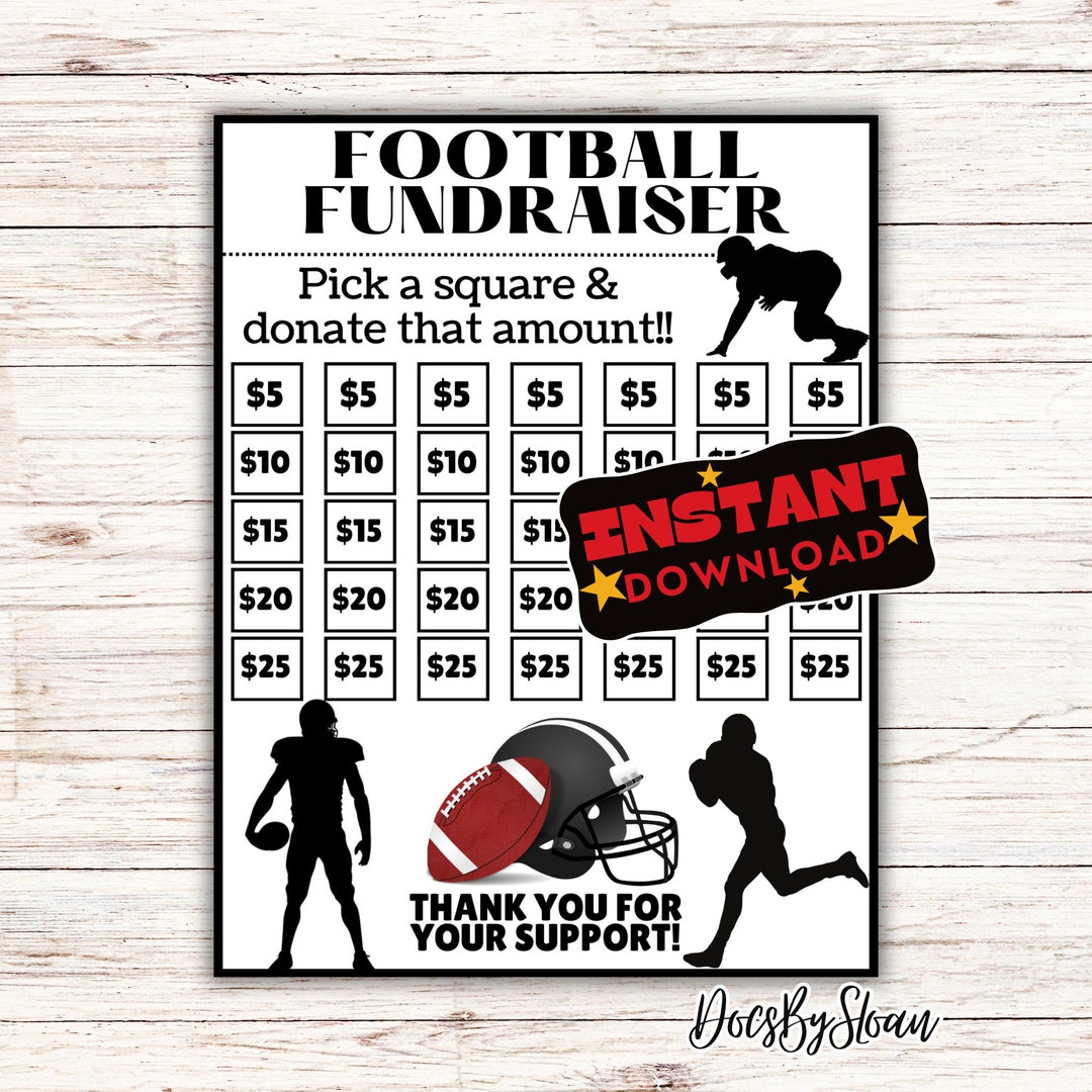 Football Fundraiser, Pick a Date to Donate, Fundraiser, Pay the Date ...