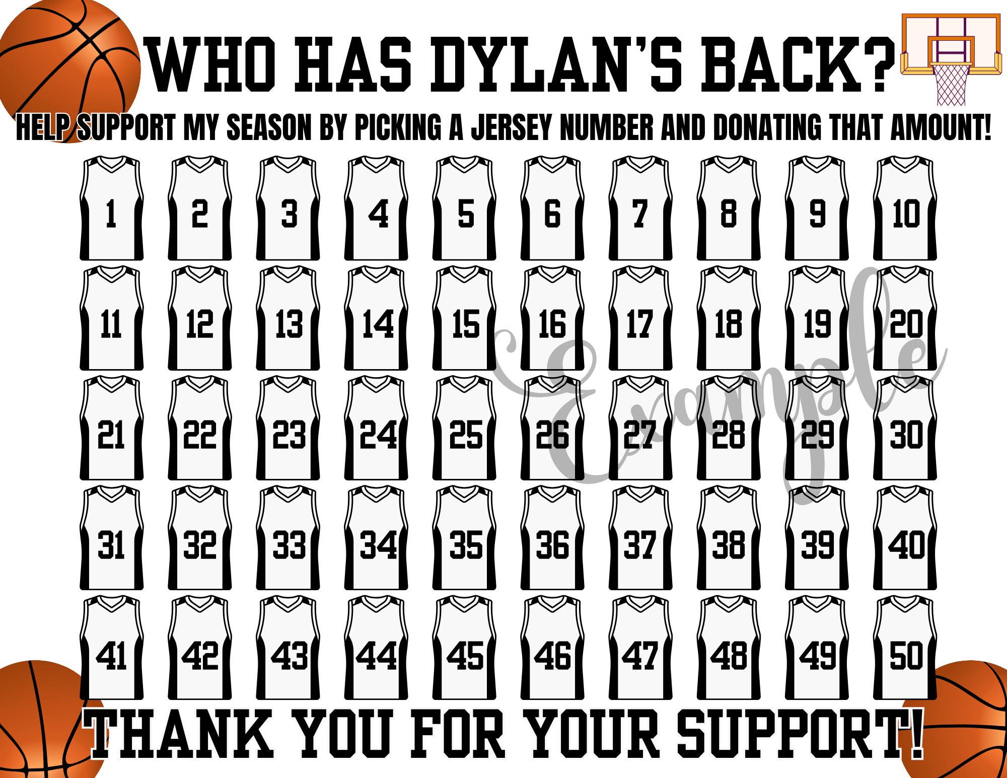 Basketball Fundraiser, Editable Fundraiser, Who Has My Back, Pick a ...