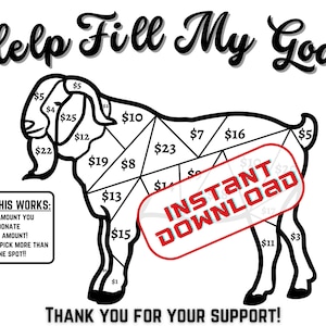 Fill My Goat, Black Out Board, Pick a Date to Donate, Digital Print ...