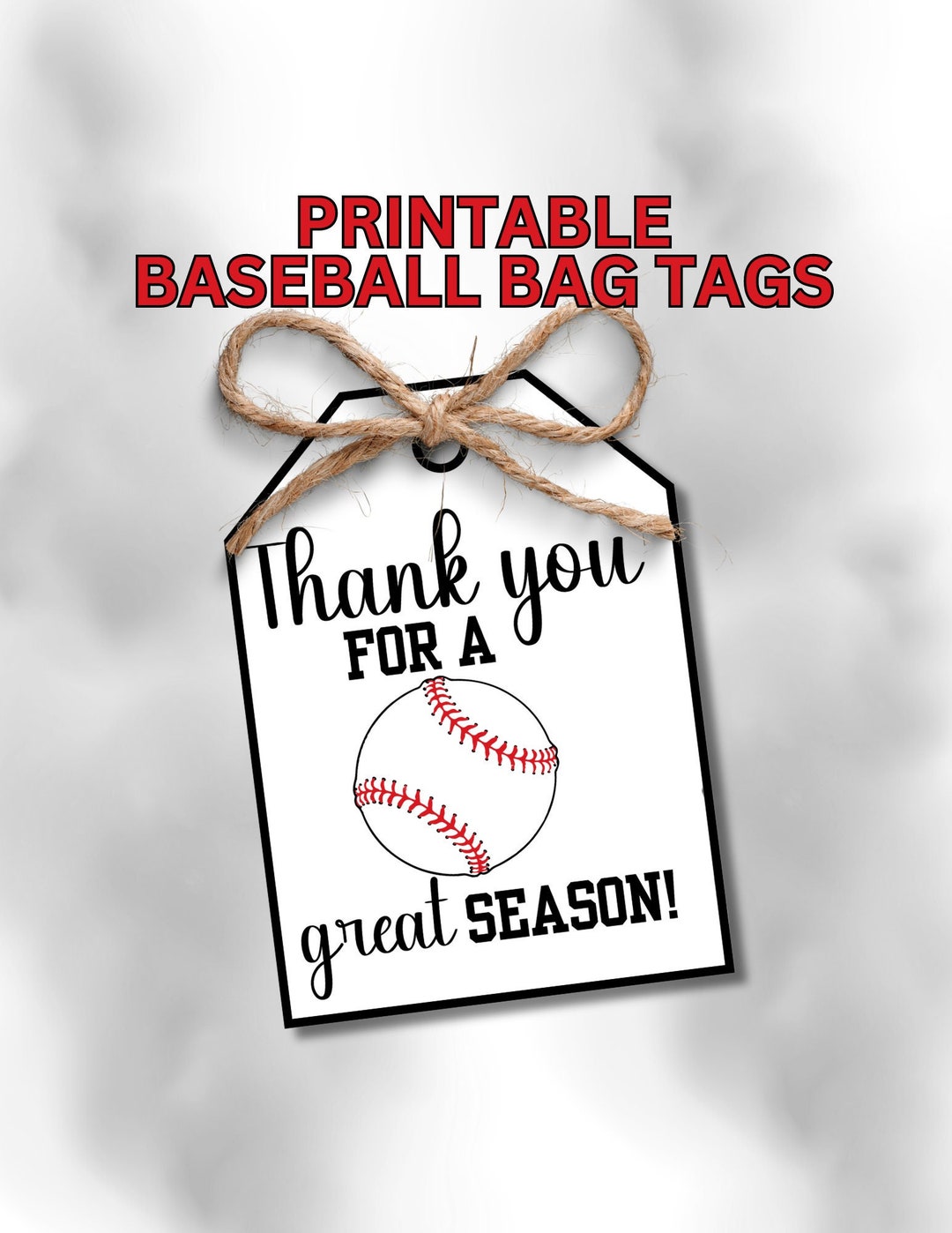 Baseball Bag Tag, Baseball Tag, Good Luck Tag, Baseball Snack Tag ...