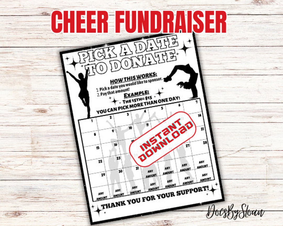 Cheer Pick a Date to Donate, Competition, Fundraiser, Pay the Date ...