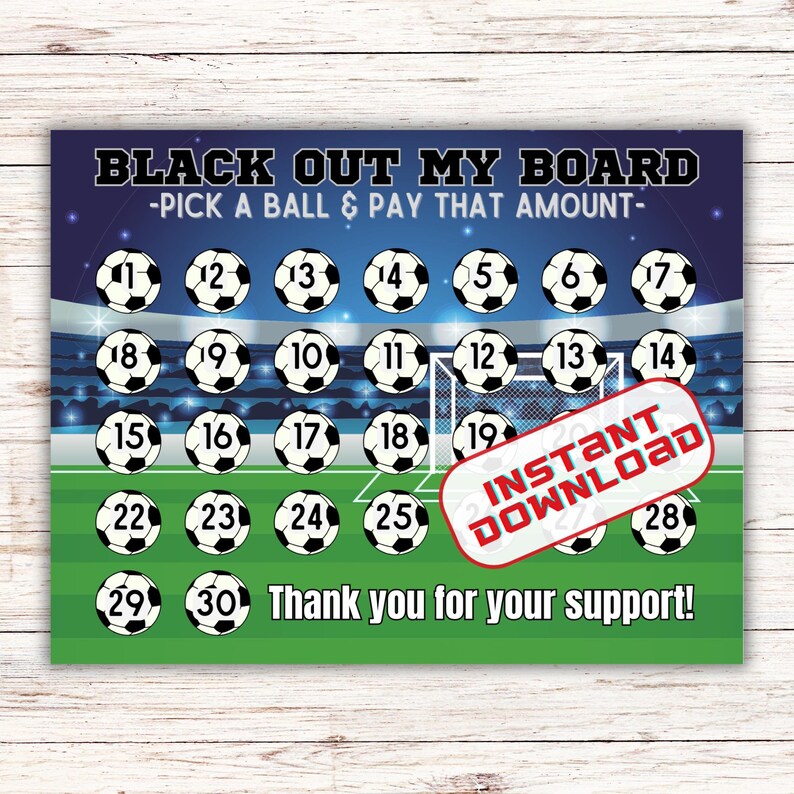 Soccer Pick a Date to Donate, Fundraiser, Pay the Date, Black Out My ...
