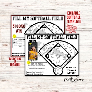 Editable Softball Fundraiser, Fill My Softball Field Fundraiser ...