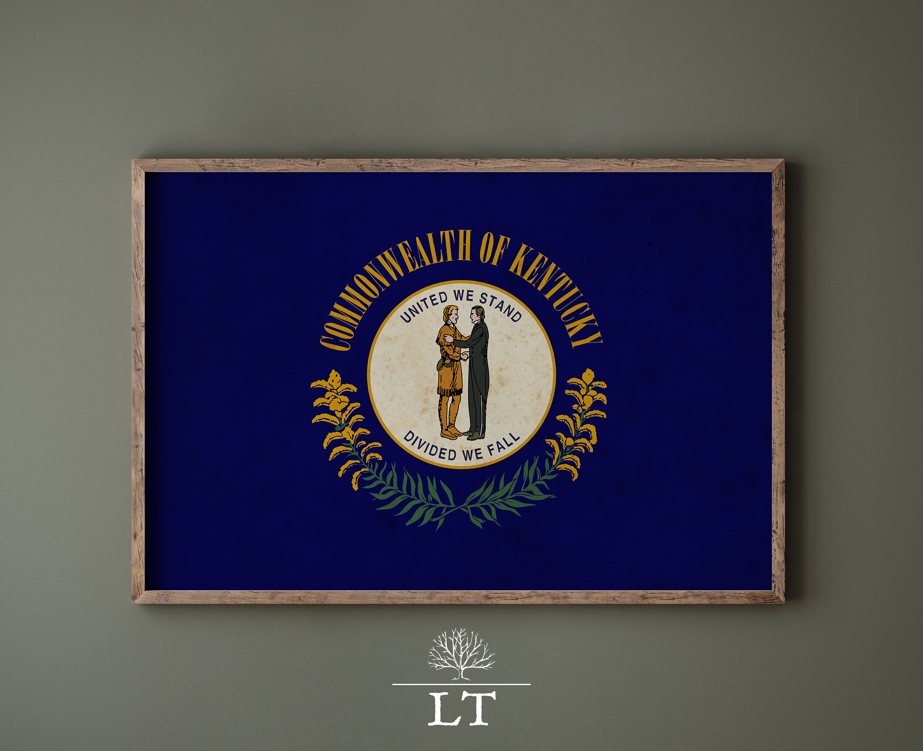 Kentucky State Flag Vintage Printable Art Kentucky State Flag - Etsy