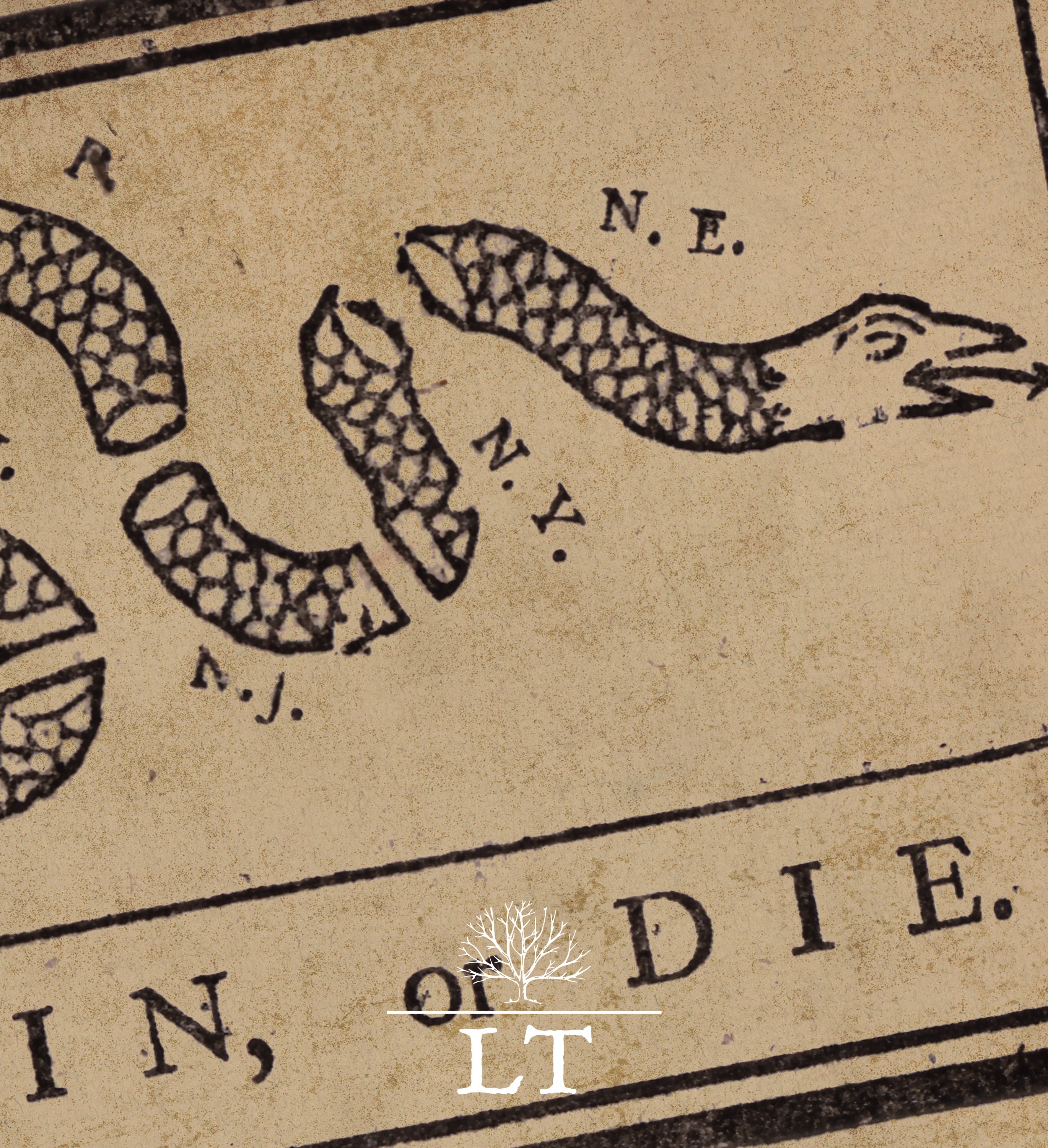 Join or Die Flag Vintage Patriotic Art Print by Benjamin Franklin ...