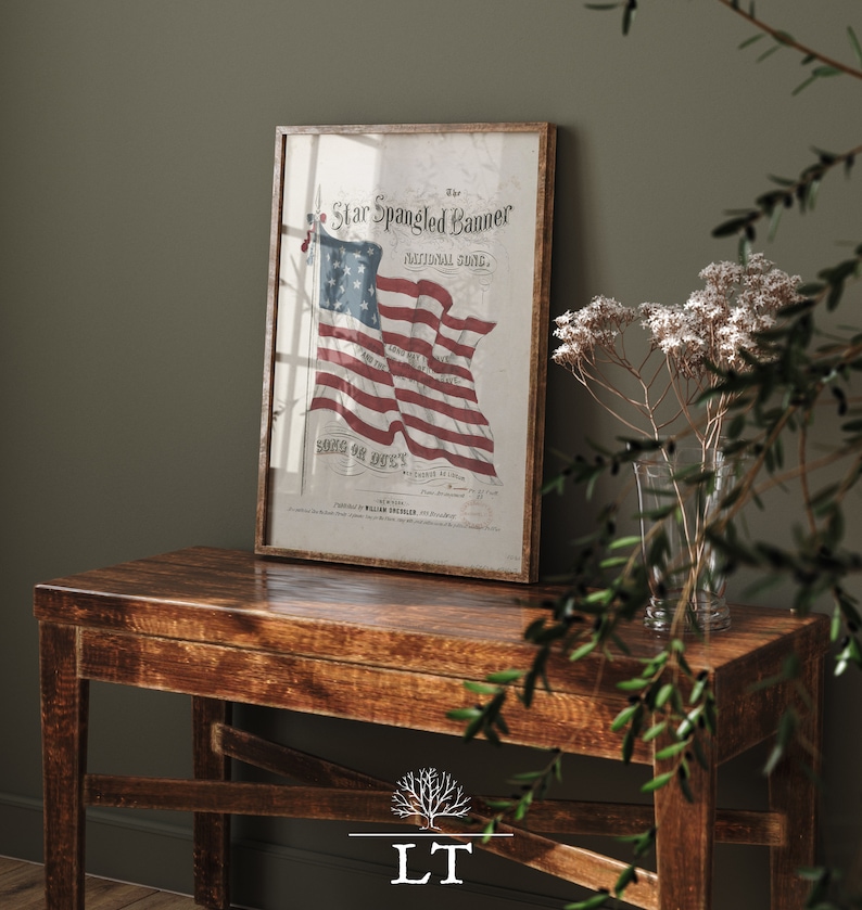 Vintage Star Spangled Banner Cover Art, Our National Song, Patriotic ...