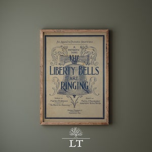 The Liberty Bells Are Ringing Patriotic Printable Art, Vintage ...