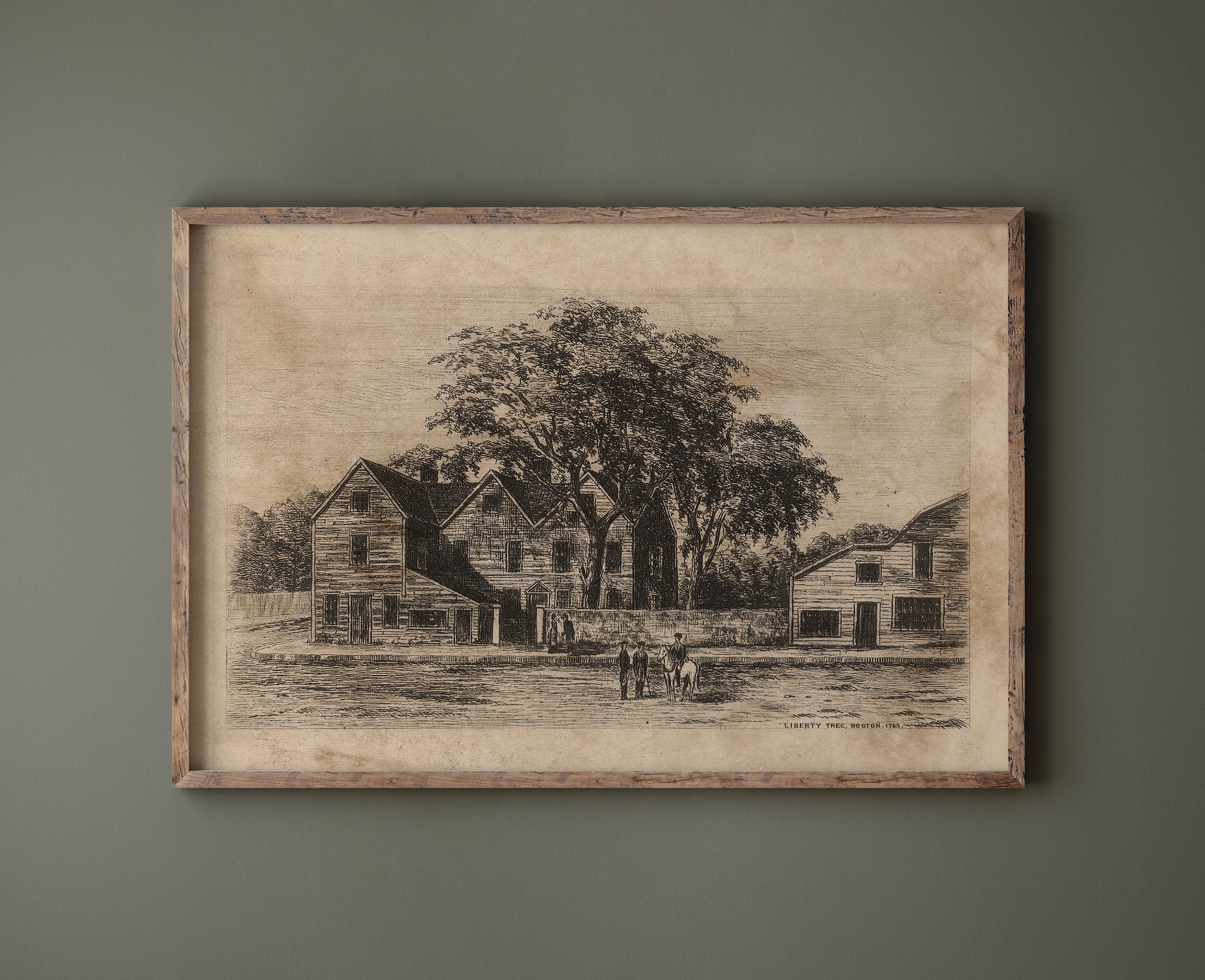 Vintage Patriotic Printable Art the Liberty Tree Vintage Etching ...