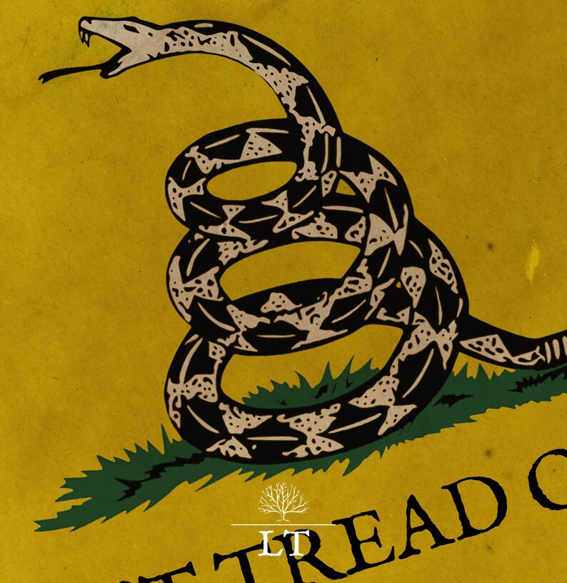 Gadsden Flag Printable Vintage Dont Tread on Me Flag - Etsy