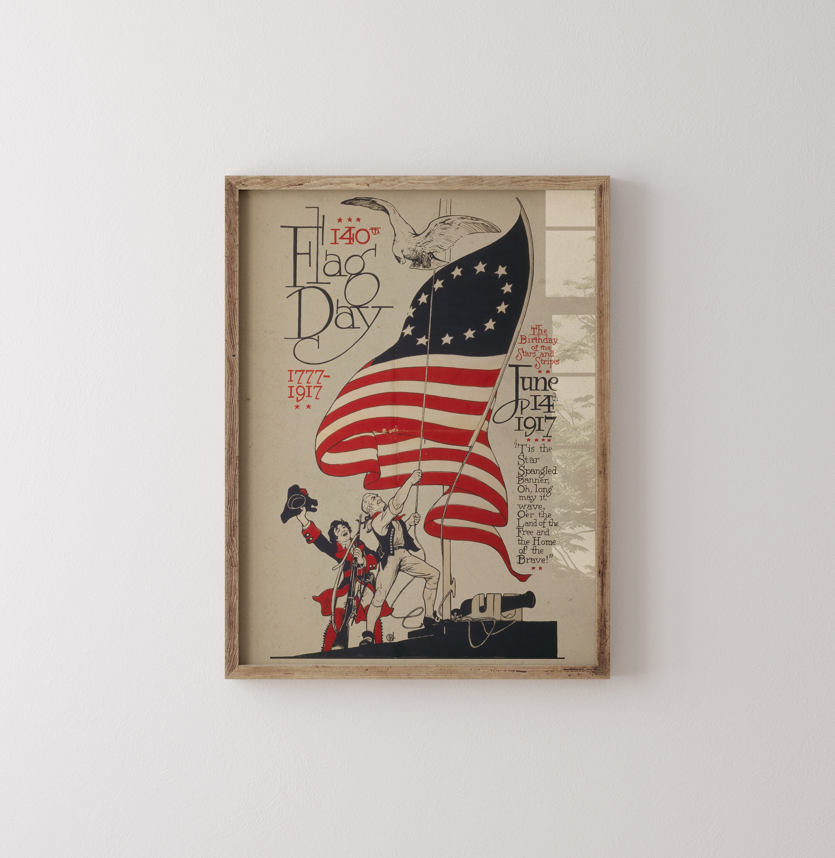 Vintage Patriotic Poster | Flag Day Printable | Vintage Americana Print ...