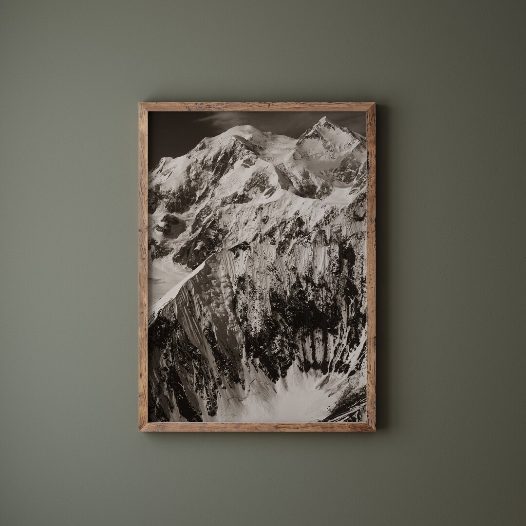 Denali Mountain Printable | Vintage Mountain Photo | Mt Mckinley ...