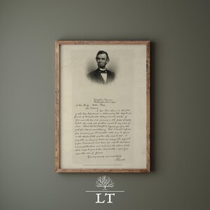 Printable Civil War Letter From Abraham Lincoln to Mrs Bixby, Civil War ...
