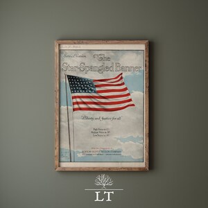 Patriotic Vintage Americana Wall Decor American Flag Art for Patriotic ...