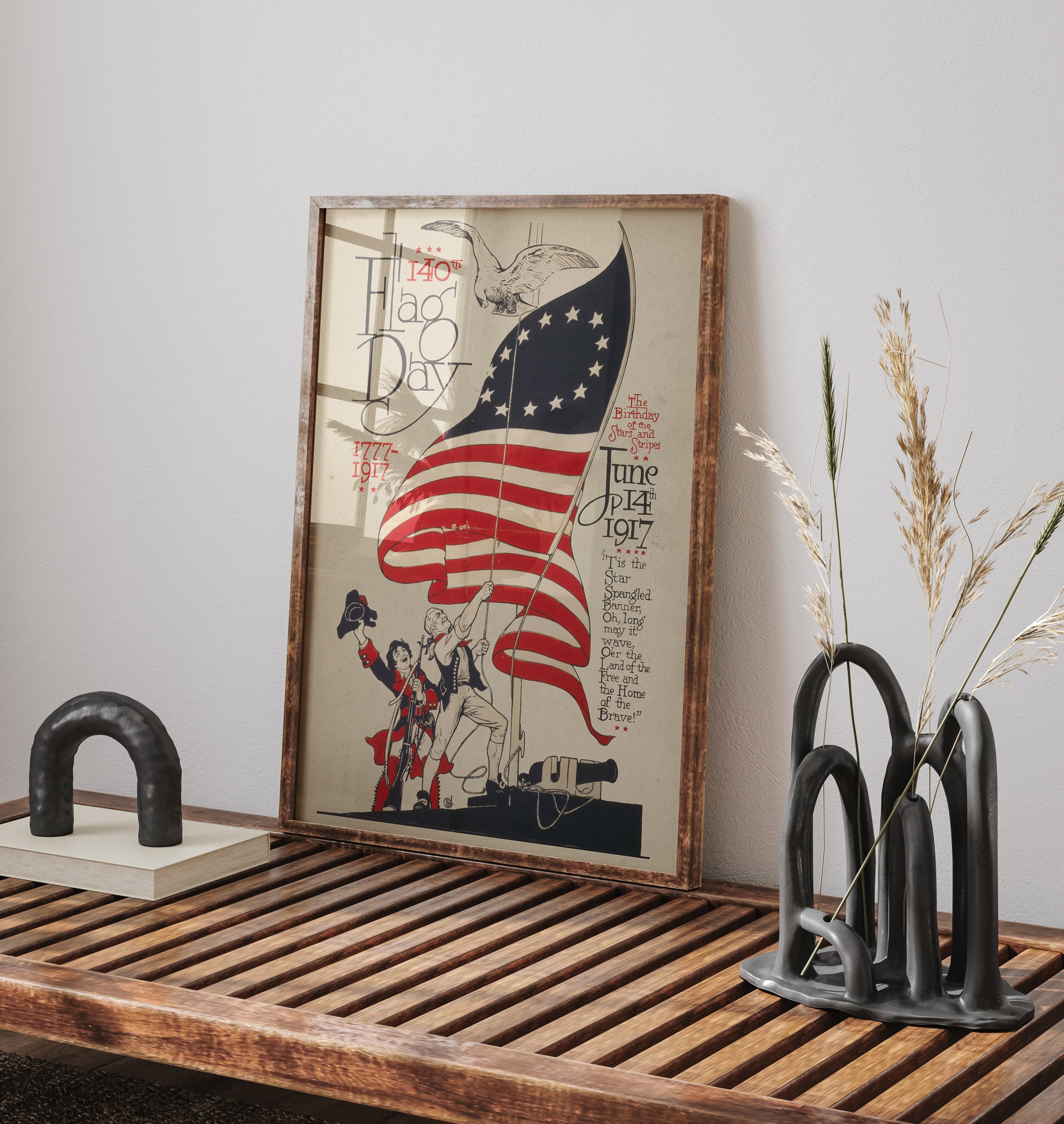 Vintage Patriotic Poster | Flag Day Printable | Vintage Americana Print ...