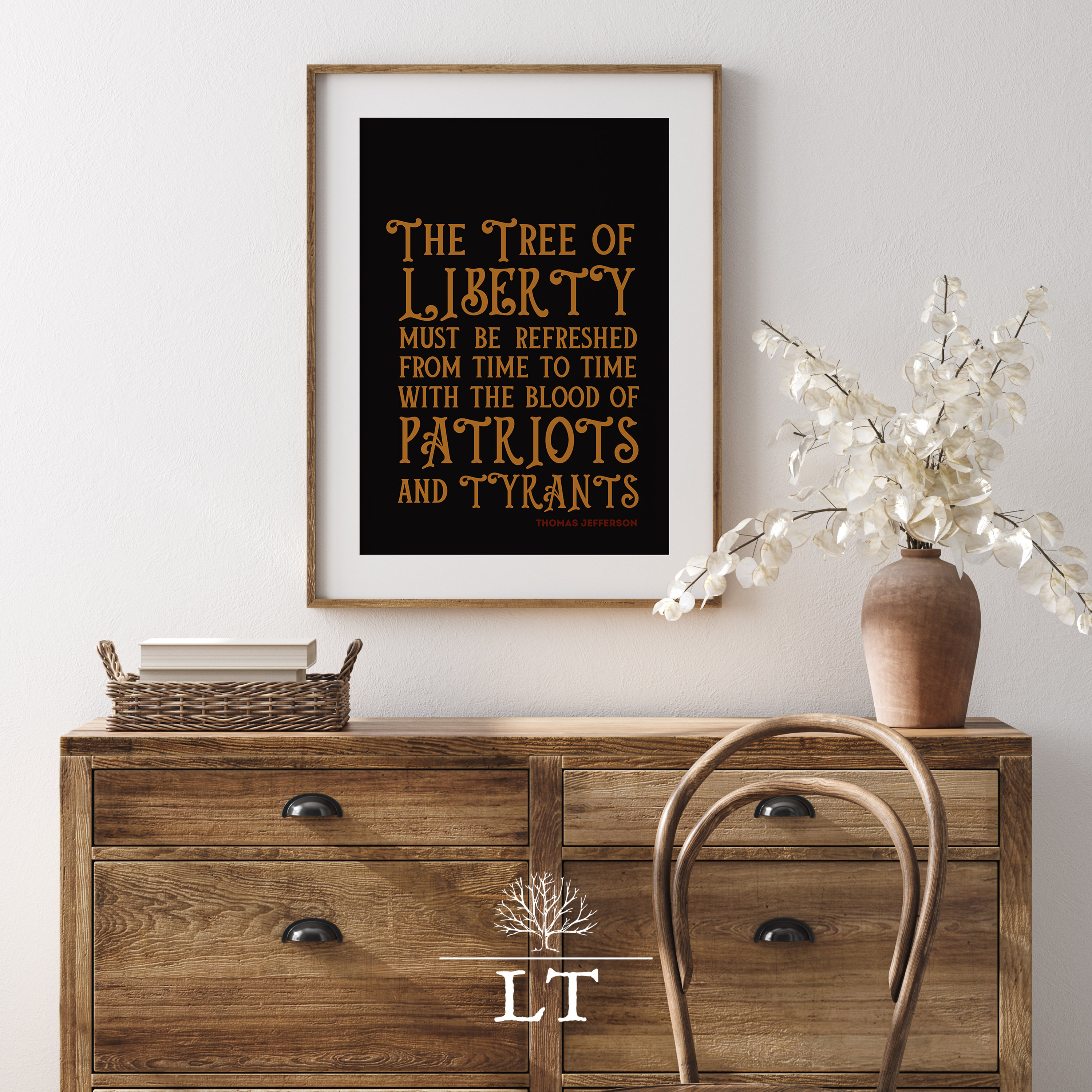 Tree of Liberty Quote by Thomas Jefferson Patriotic Quote Printable ...