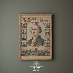Vintage Patriotic Americana Printable, the Father of Our Country and ...