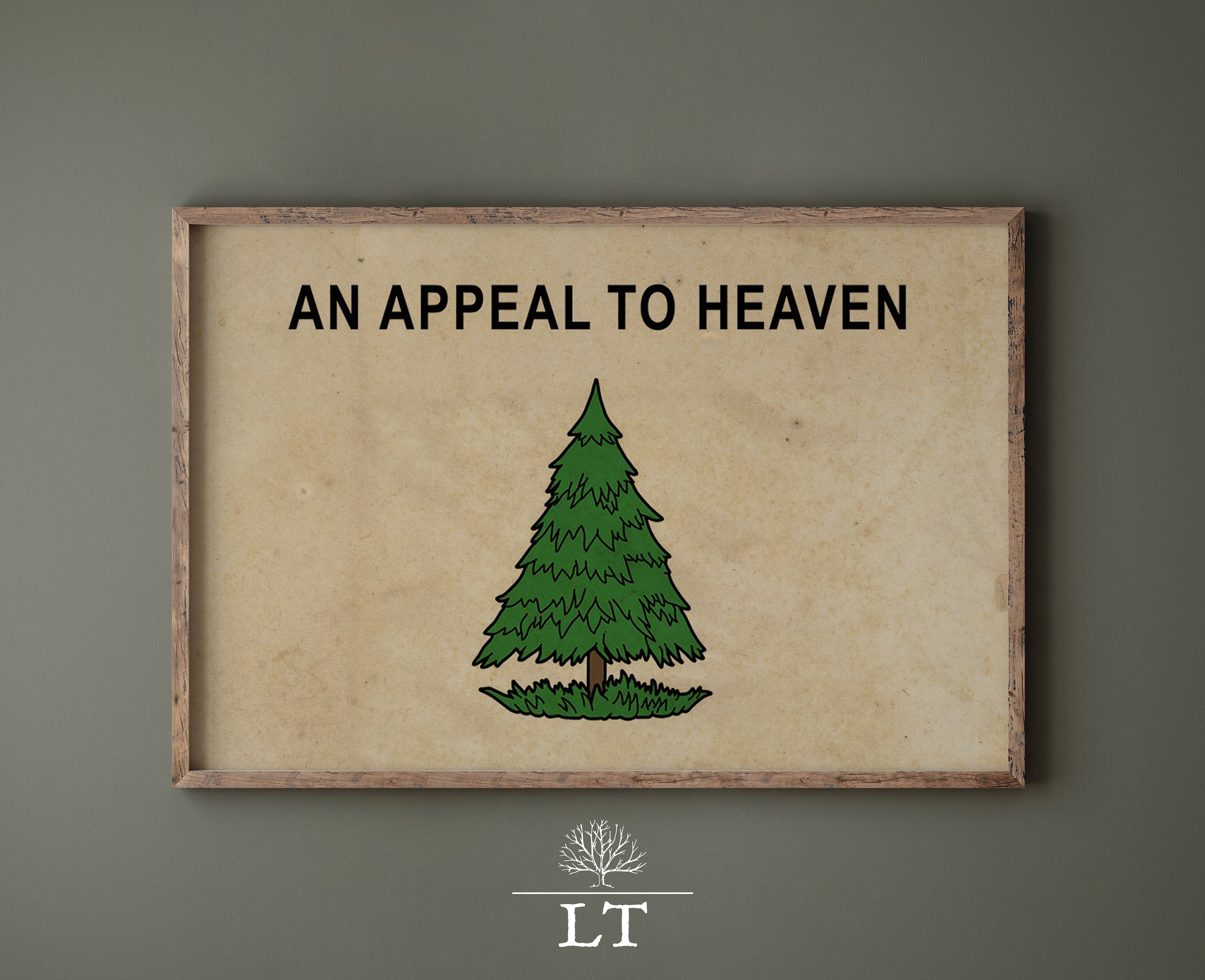 Vintage Appeal to Heaven Flag Printable Patriotic Wall Art Instant ...