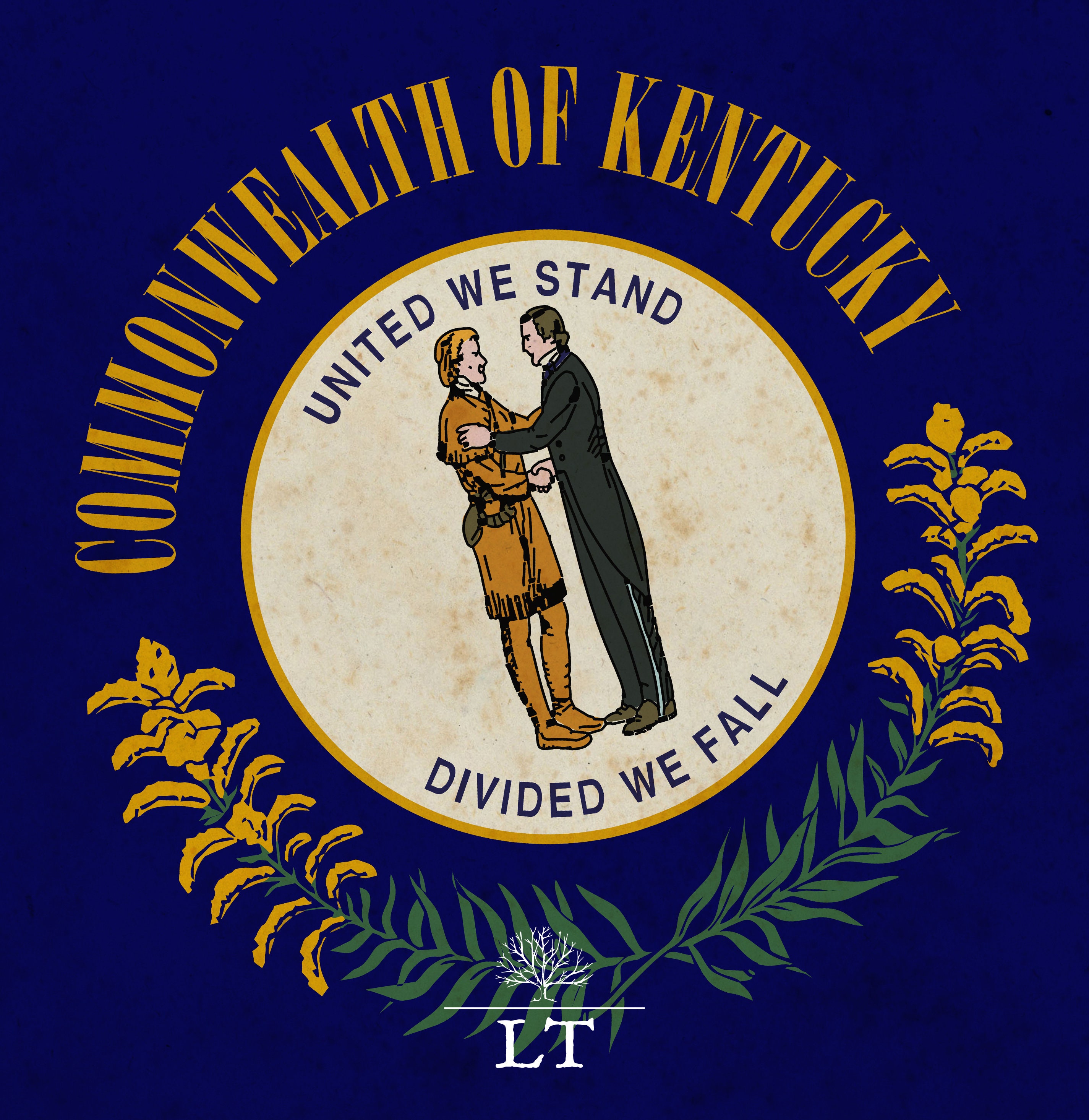 Kentucky State Flag Vintage Printable Art Kentucky State Flag - Etsy