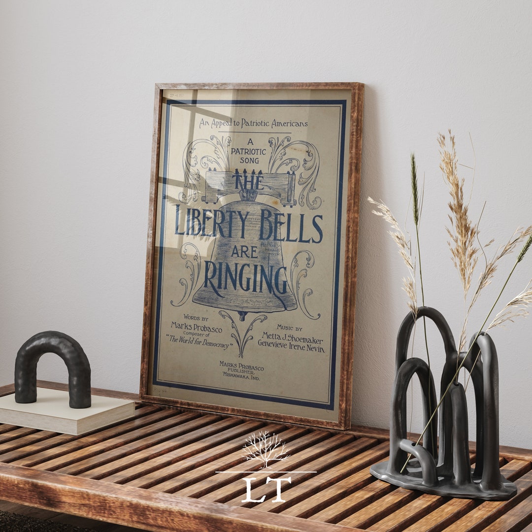 The Liberty Bells Are Ringing Patriotic Printable Art, Vintage ...