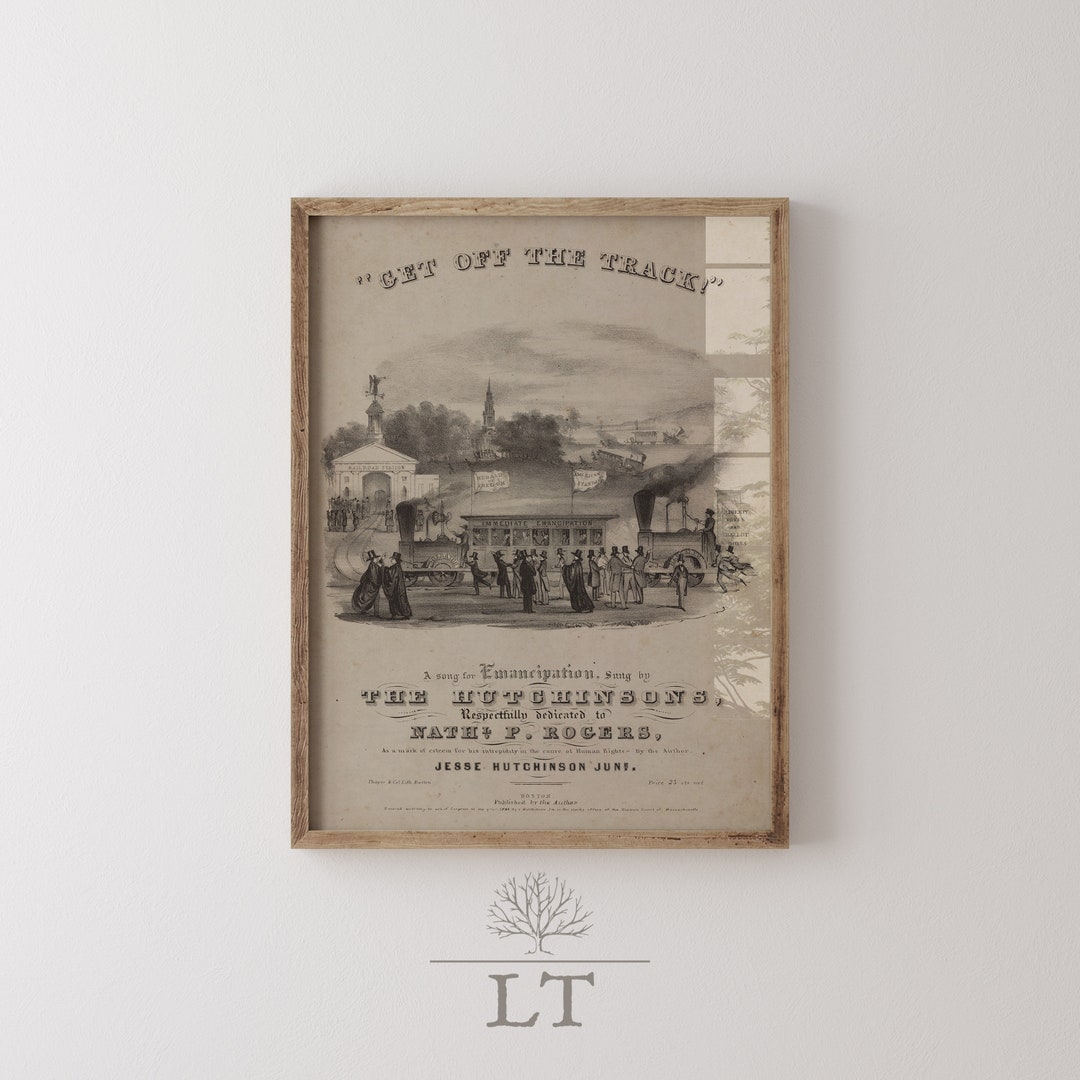 Vintage Pre-civil War Emancipation Song Cover Art Printable, Vintage ...